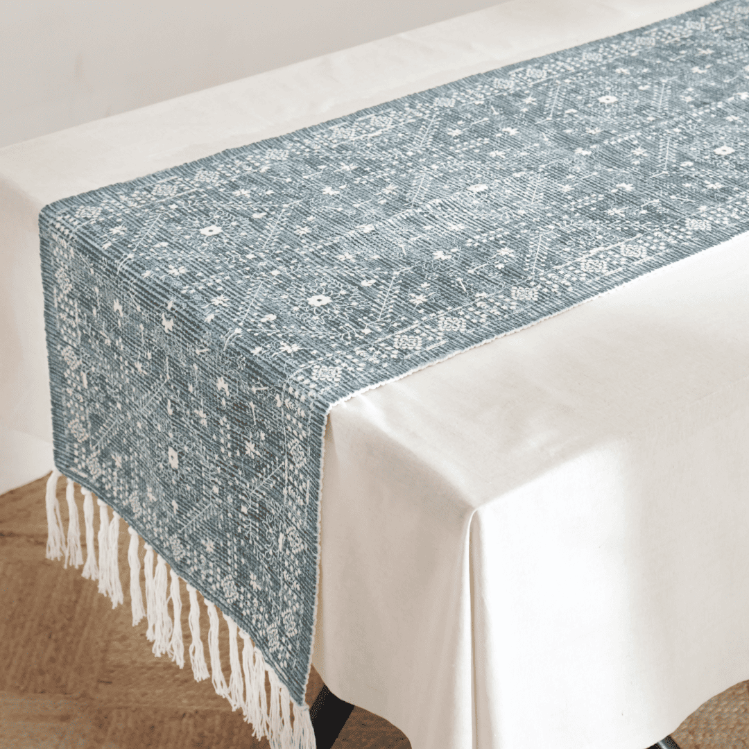 Buy Verdant Fringe Table Runner Online In India - TROOST | TROOST